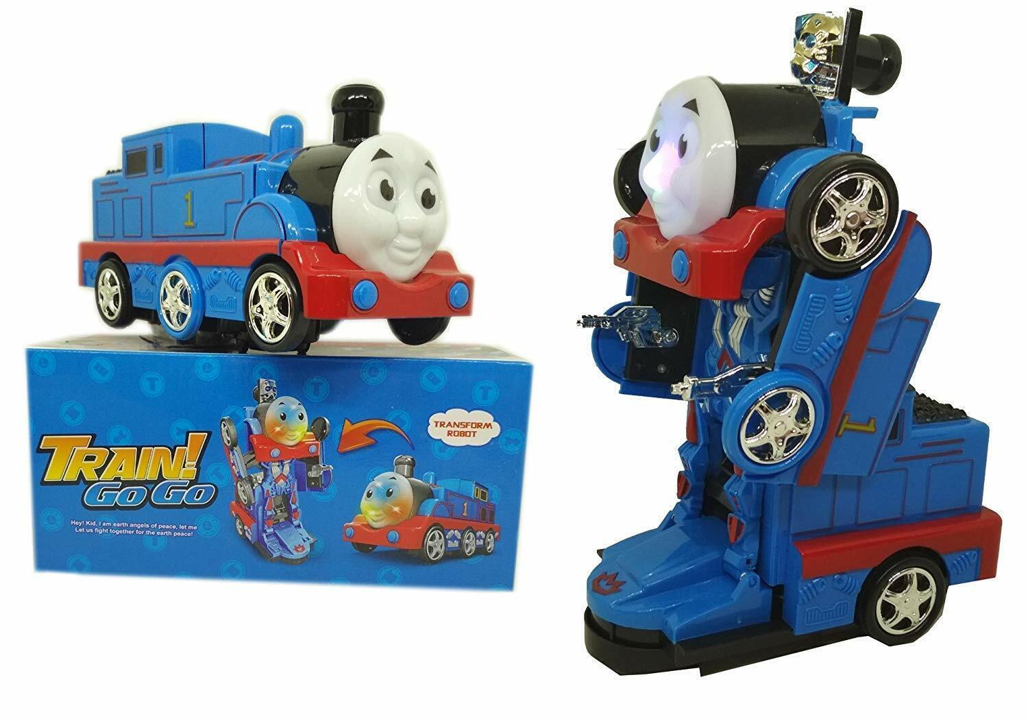 Jucarie 2 in 1 trenulet si robot, locomotiva Thomas transformers ...